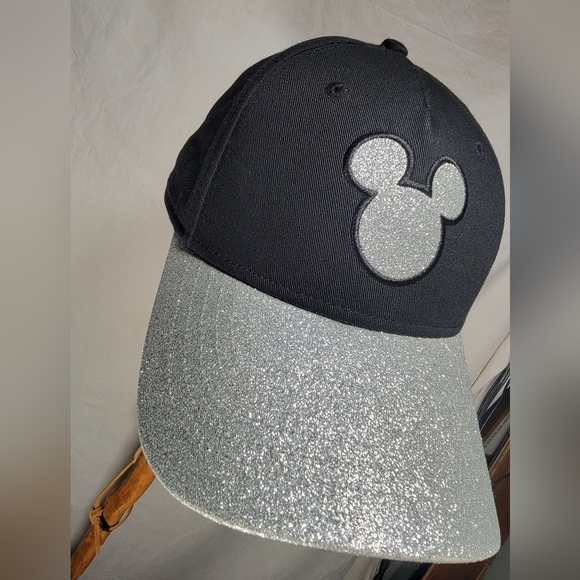Disney | Accessories | Disneys Mickey Mouse One Size Glittery Silver ...